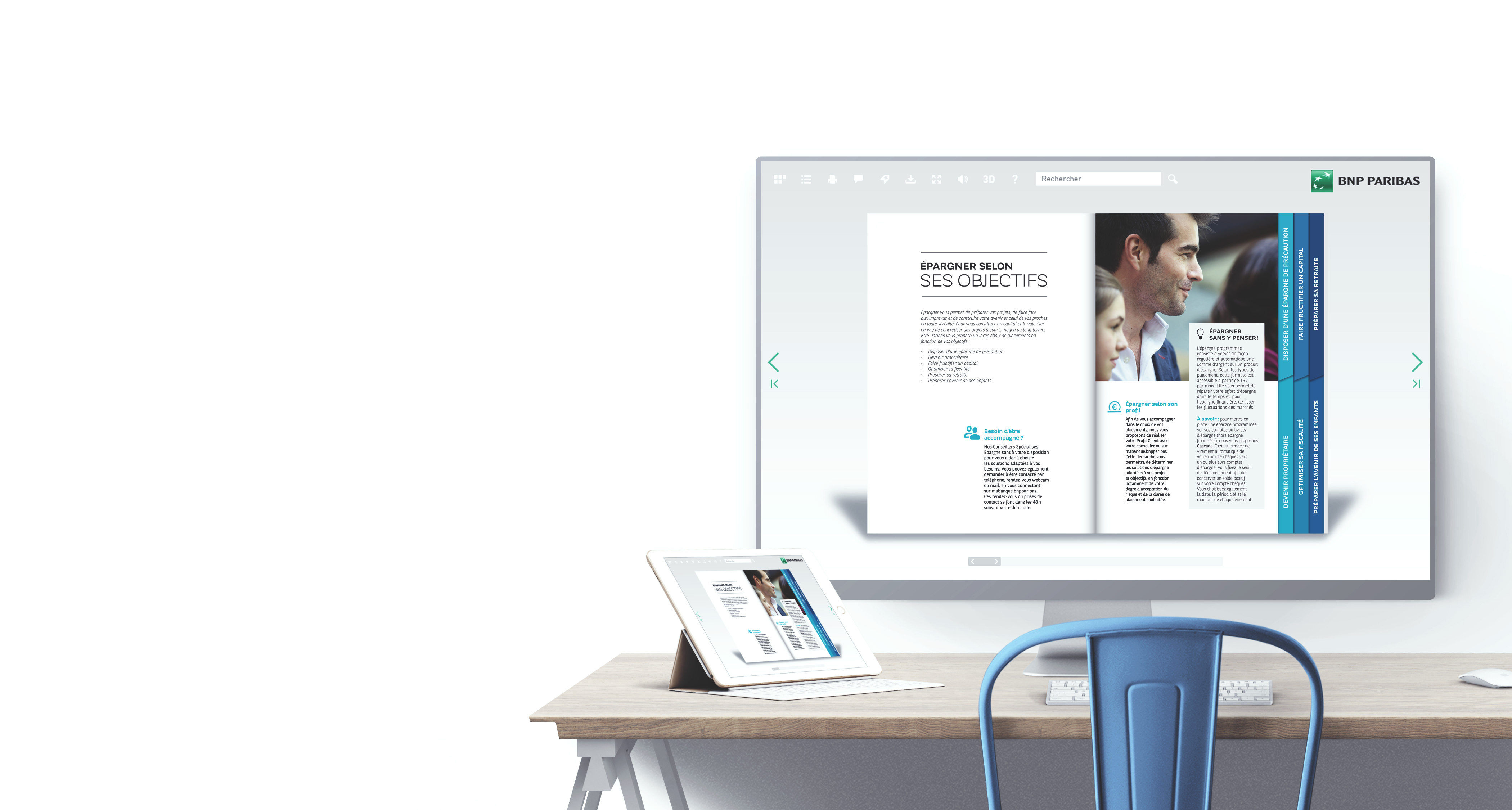 General features of Fluidbook, interactive brohchures
